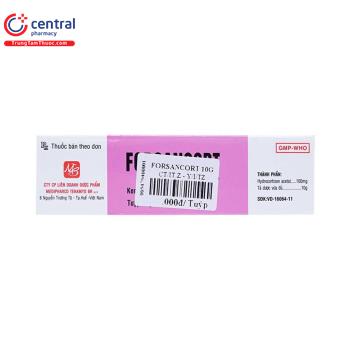Thuốc Forsancort 1% Cream 10g dùng điều trị viêm da tiếp xúc dị ứng