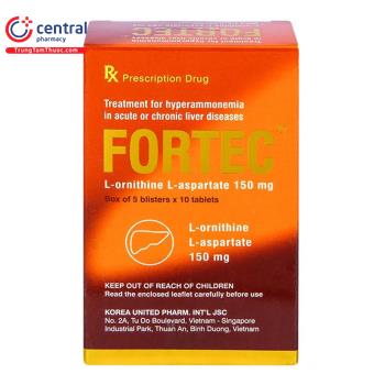 [CHÍNH HÃNG] Thuốc Fortec 150mg điều trị tăng amoniac