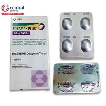 Thuốc Fosamax Plus 70mg/5600IU: tác dụng, liều dùng, lưu ý