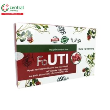 Viên uống FoUTI giảm triệu chứng đái buốt, đái dắt, khó tiểu
