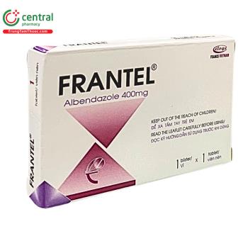 Thuốc Frantel (Albendazole 400mg): Tác dụng, cách dùng, lưu ý sử dụng