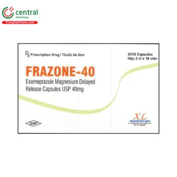 Thuốc Frazone-40 điều trị trào ngược, loét dạ dày hiệu quả