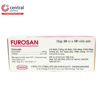[CHÍNH HÃNG] Thuốc Furosan 40mg - Đánh tan lỗi lo do phù tích nước