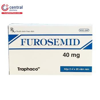 [CHÍNH HÃNG] Thuốc lợi tiểu Furosemid 40mg Traphaco điều trị phù