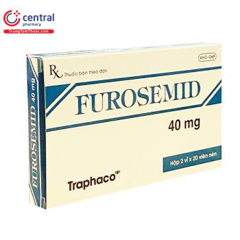 [CHÍNH HÃNG] Thuốc lợi tiểu Furosemid 40mg Traphaco điều trị phù