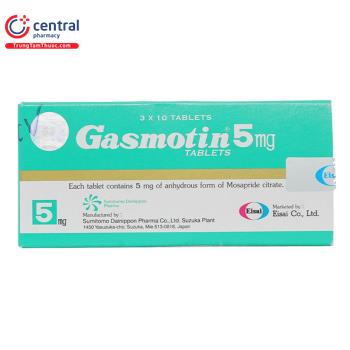 Thuốc Gasmotin 5mg - Thuốc chống viêm loét dạ dày
