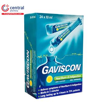 Thuốc Gaviscon 10ml - Thuốc trị bệnh đau, trào ngược dạ dày