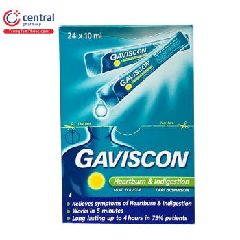 Thuốc Gaviscon 10ml - Thuốc trị bệnh đau, trào ngược dạ dày