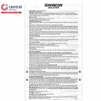 Thuốc Gaviscon Dual Action - Điều trị trào ngược dạ dày thực quản