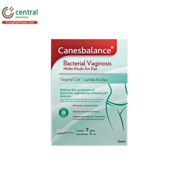 Gel đặt âm đạo Canesbalance - Hỗ trợ giảm mùi hôi, khí hư bất thường
