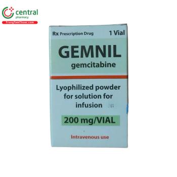 Thuốc tiêm Gemnil 200mg/vial điều trị cho bệnh nhân ung thư