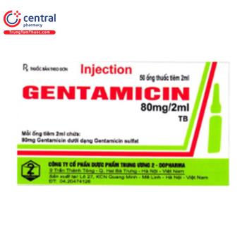 [CHÍNH HÃNG] Thuốc Gentamicin 80mg/2ml Dược TW2 điều trị nhiễm khuẩn