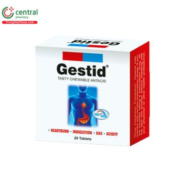 Thuốc Gestid Tablets giảm đầy hơi, ợ nóng, loét dạ dày, rối loạn tiêu hóa