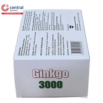Thuốc Ginkgo 3000 tăng cường tuần hoàn não, dự phòng đột quỵ