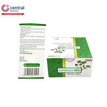 [CHÍNH HÃNG] Ginkgo 360 Natto-Q10 Abipha tăng cường tuần hoàn của não