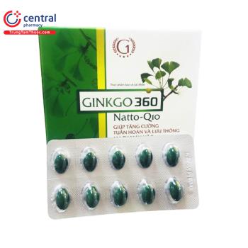 [CHÍNH HÃNG] Ginkgo 360 Natto-Q10 Abipha tăng cường tuần hoàn của não