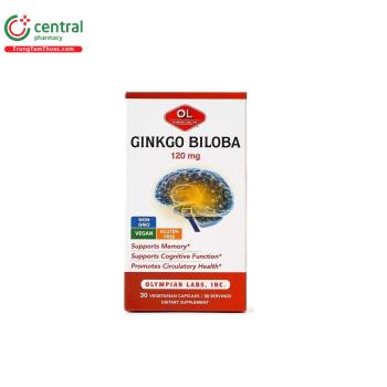 Ginkgo Biloba 120mg Olympian Labs - Bổ não, tăng tuần hoàn máu não