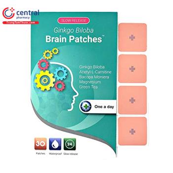 [CHÍNH HÃNG] Miếng dán Ginkgo Biloba Brain Patches trị thiếu máu não