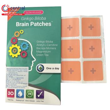 [CHÍNH HÃNG] Miếng dán Ginkgo Biloba Brain Patches trị thiếu máu não