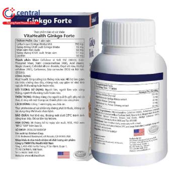 Thuốc Ginkgo Forte VitaHealth hỗ trợ bảo vệ sức khỏe, chống mệt mỏi