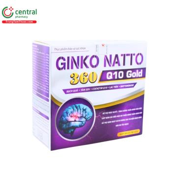 Thuốc Ginkgo Natto 360 Q10 Gold hỗ trợ tăng cường tuần hoàn máu não