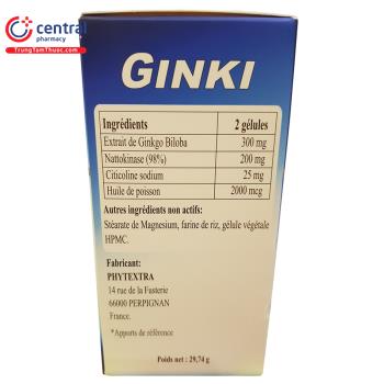 [CHÍNH HÃNG] Thuốc GINKI Ginkgo Biloba cải thiện chức năng não bộ