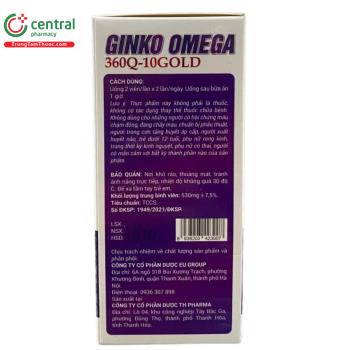 Thuốc GINKO OMEGA 360Q-10GOLD - Giúp hoạt huyết, tăng cường tuần hoàn