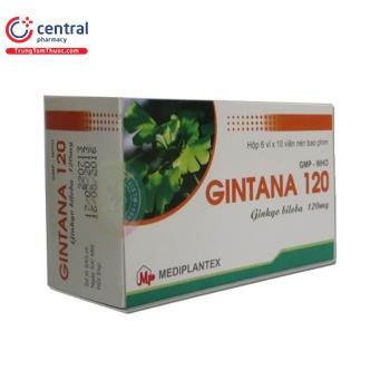 Thuốc Gintana 120 (Ginkgo biloba 120mg): tác dụng, liều dùng