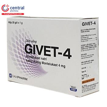 [CHÍNH HÃNG] Thuốc Givet-4 - Thuốc dự phòng và điều trị hen phế quản