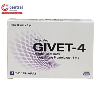 [CHÍNH HÃNG] Thuốc Givet-4 - Thuốc dự phòng và điều trị hen phế quản