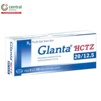 Thuốc Glanta HCTZ 20/12.5 điều trị tăng huyết áp nguyên phát