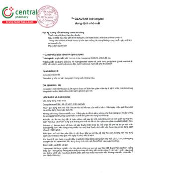 Glautan 0,04 mg/ml – Thuốc nhỏ mắt điều trị tăng nhãn áp, glôcôm