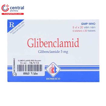 Thuốc Glibenclamid Domesco điều trị tiểu đường tuýp II