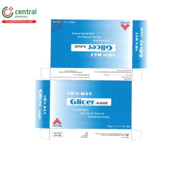 Thuốc Glicer Adult (Hộp 14 viên) - Viên đặt giúp làm mềm phân của của CPC1