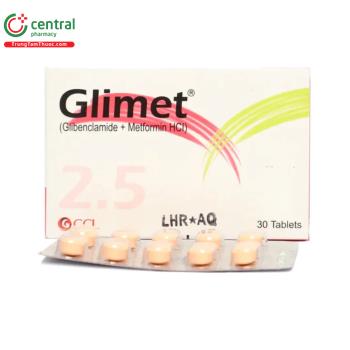 Thuốc Glimet 500mg/2.5: Điều trị bệnh lý đái tháo đường tuýp II