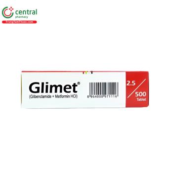 Thuốc Glimet 500mg/2.5: Điều trị bệnh lý đái tháo đường tuýp II