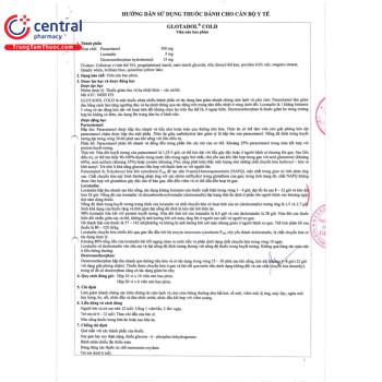 Thuốc Glotadol Cold: Giảm nhanh các triệu chứng hắt hơi, sổ mũi