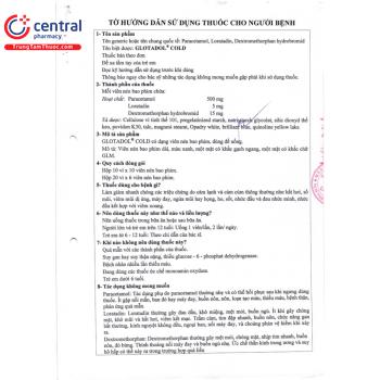 Thuốc Glotadol Cold: Giảm nhanh các triệu chứng hắt hơi, sổ mũi