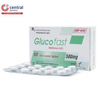 Thuốc tiểu đường Glucofast (Metformin 500mg): liều dùng, giá bán