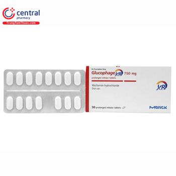 Thuốc Glucophage XR 750mg - Thuốc điều trị tiểu đường