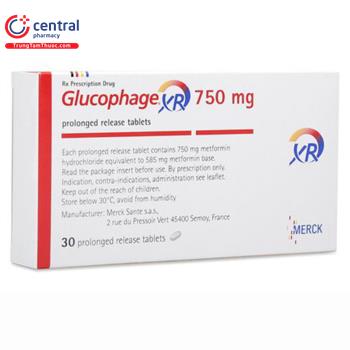 Thuốc Glucophage XR 750mg - Thuốc điều trị tiểu đường