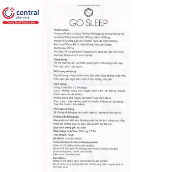 [CHÍNH HÃNG] Viên uống Go Sleep - giúp ngủ ngon sâu giấc