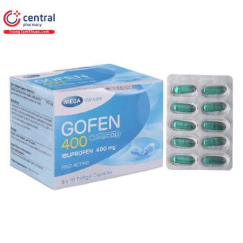 Thuốc Gofen 400 clearcap (Hộp 50 viên): tác dụng, chỉ định, tương tác