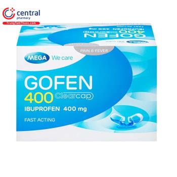 Thuốc Gofen 400 clearcap (Hộp 50 viên): tác dụng, chỉ định, tương tác