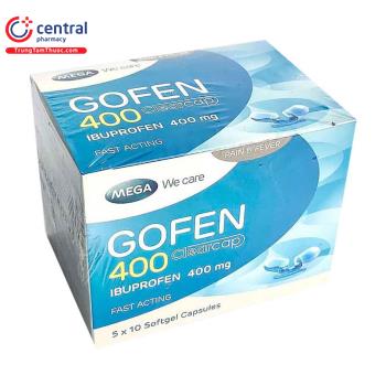 Thuốc Gofen 400 clearcap (Hộp 50 viên): tác dụng, chỉ định, tương tác