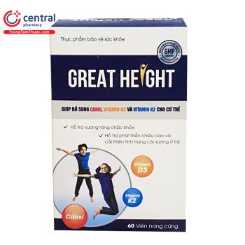 [CHÍNH HÃNG] Thuốc Great Height nâng cao tầm vóc trẻ em Việt Nam