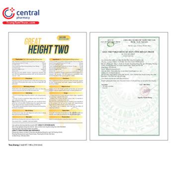[CHÍNH HÃNG] Great Height Two: Hỗ trợ xương và răng chắc khỏe