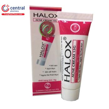 [CHÍNH HÃNG] Thuốc Halox Acne Cream 15g đặc trị các dạng mụn trứng cá