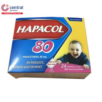 Thuốc Hapacol 80 giúp giảm đau, hạ sốt cho trẻ nhanh chóng