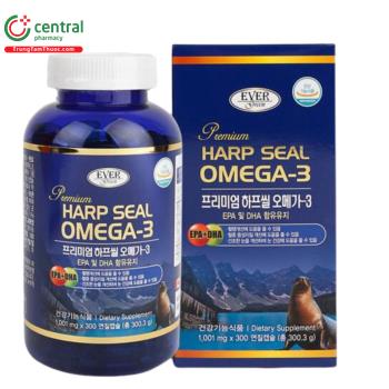 Thuốc Harp Seal Omega-3 Hàn Quốc hỗ trợ giảm mỡ máu, bổ mắt, tim mạch